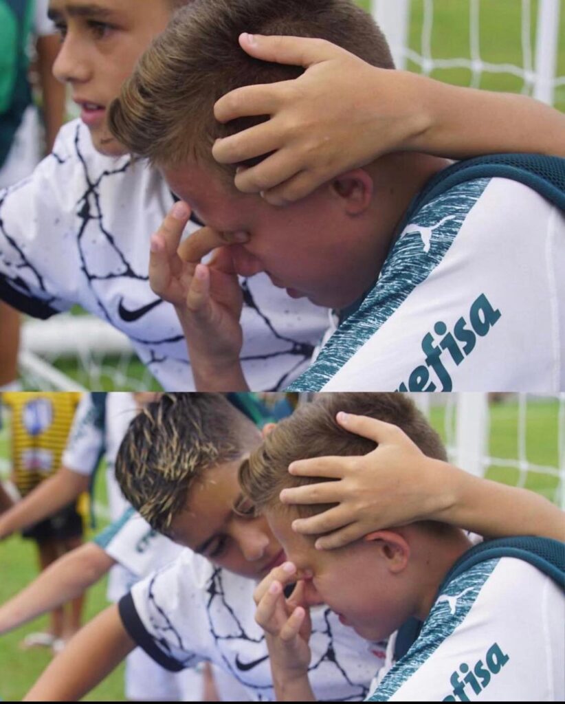 Filho de Fagner consolando palmeirense após derrota viraliza